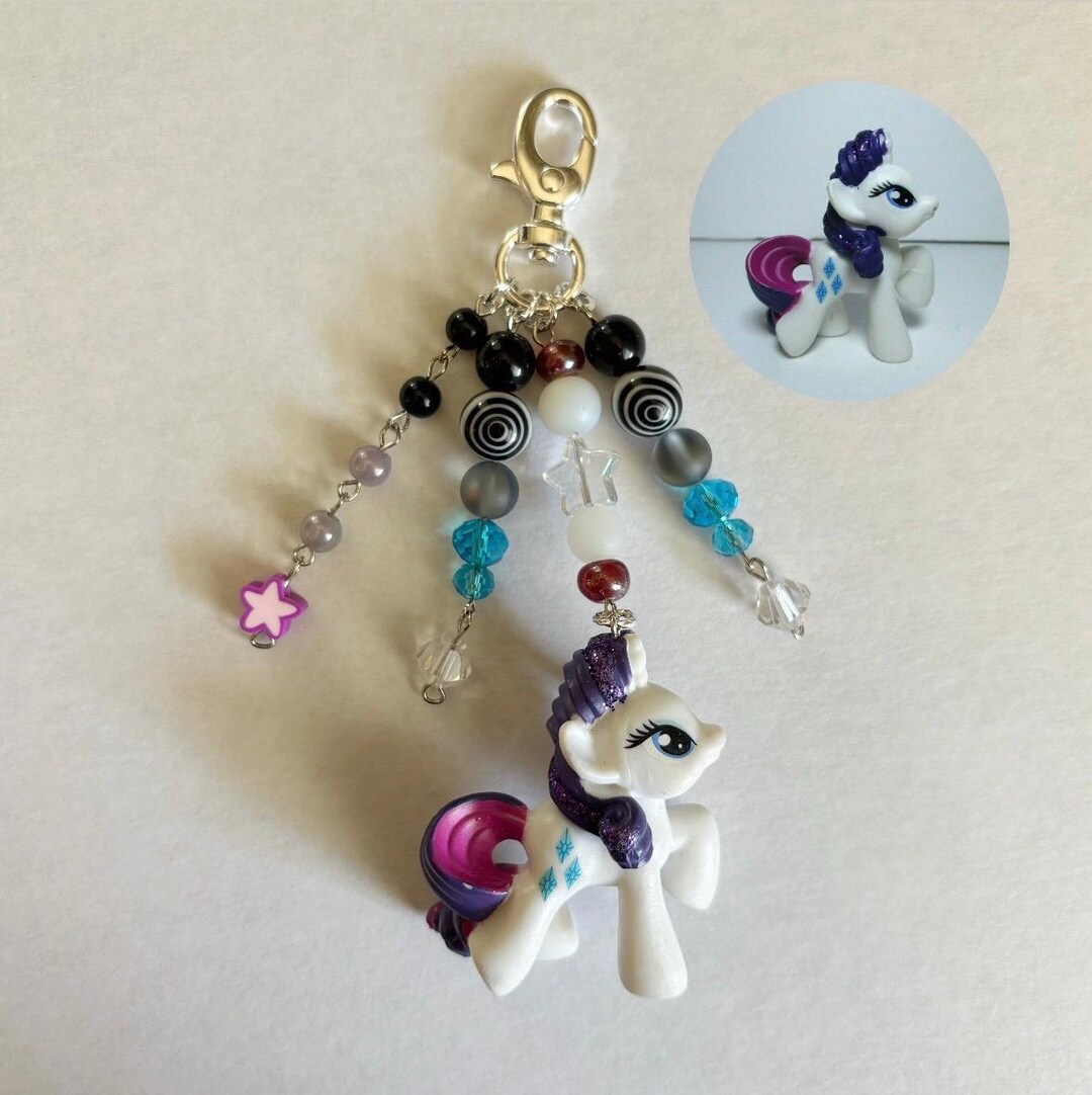 My Little Pony Cluster Charms • MLP Mini Figures • Beaded Keychain Clip ...