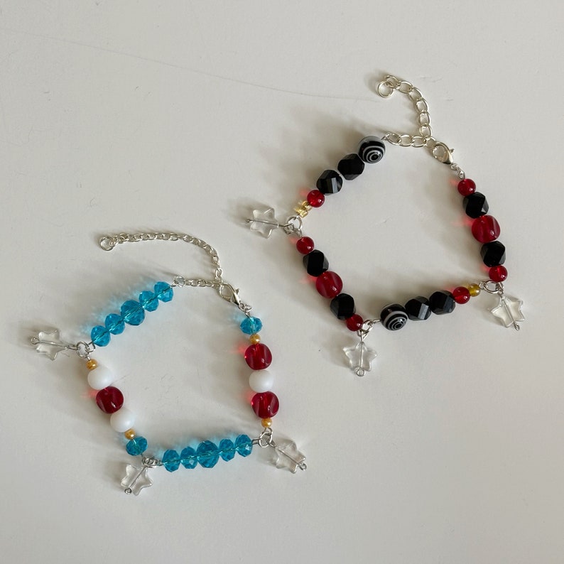 Sonic & Shadow the Hedgehog Matching Beaded Bracelets Adjustable - Etsy