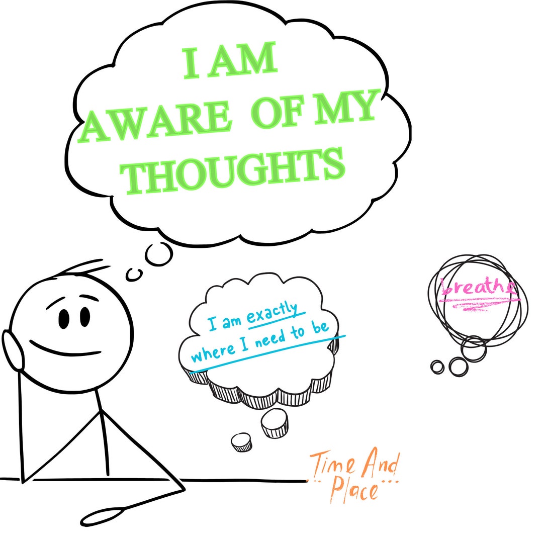 Mindful Thinking Cards for Kids Learn and Cope With Thoughts - Etsy