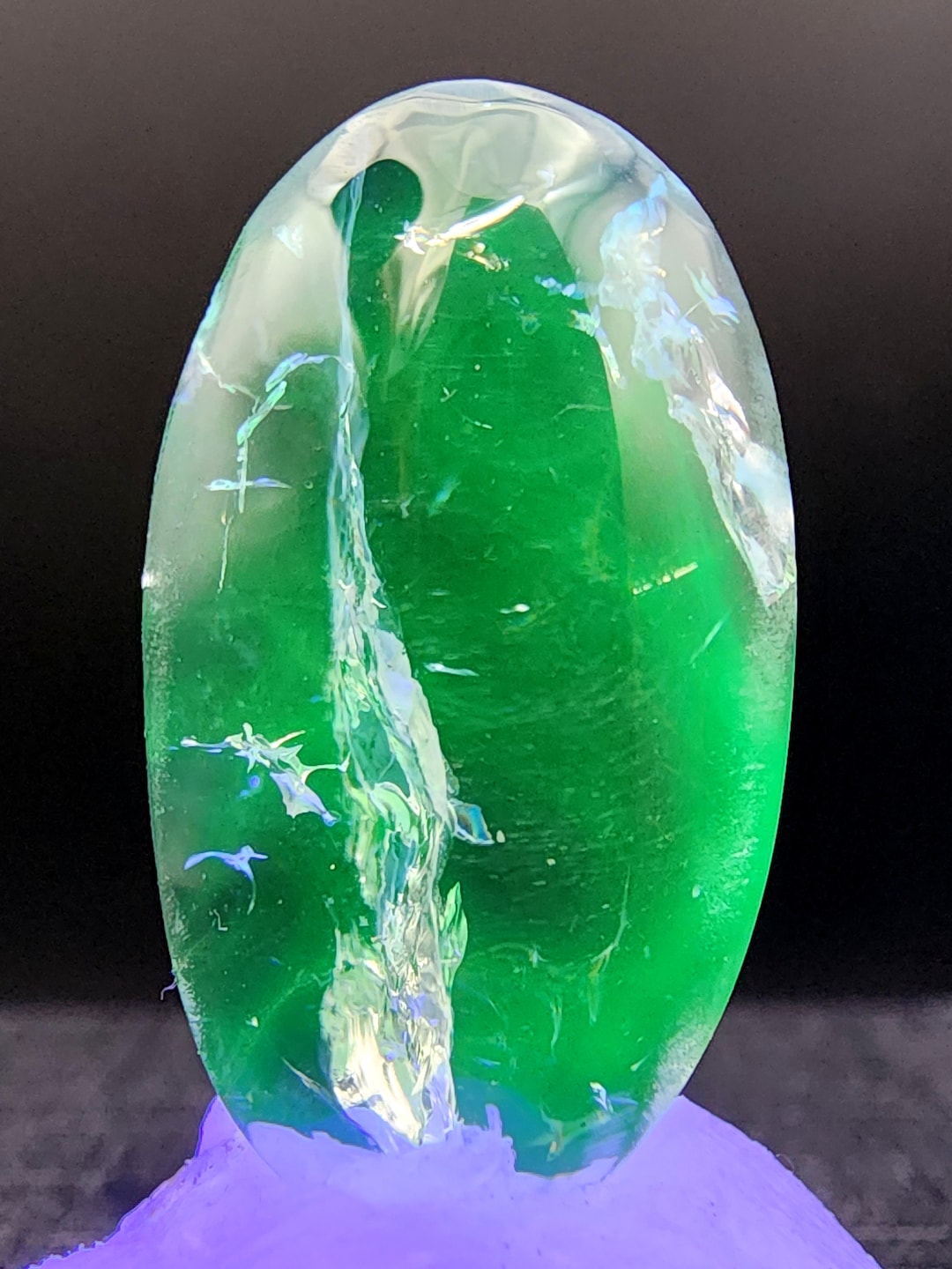 UV Reactive Hyalite Opal Cabochon - Etsy