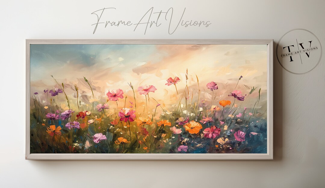 Samsung Frame TV Art Spring Flower Field Digital Download Frame TV Art ...