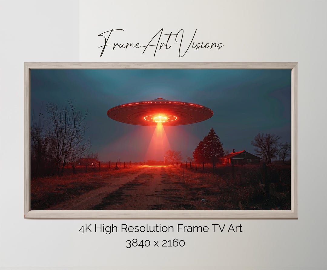 Frame TV Art Alien Landing Instant Digital Download - Extraterrestrial ...