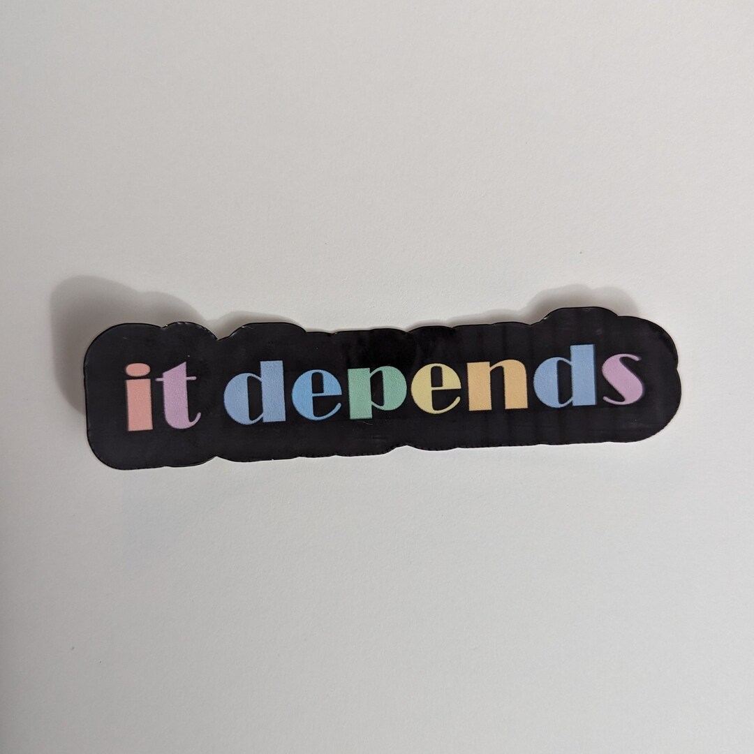 Occupational Therapy It Depends Sticker - Etsy