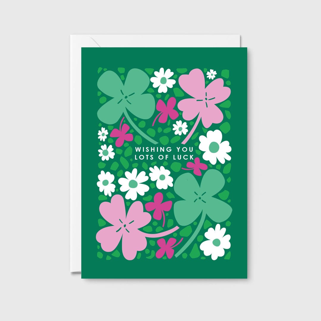 Good Luck Greetings Card - Etsy
