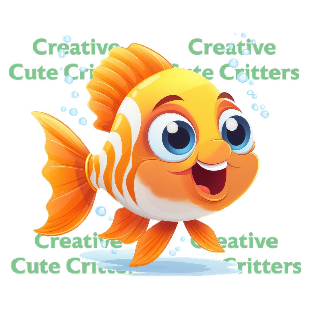 Cute Fish PNG, Animal PNG, Transparent Background, Instant Download - Etsy