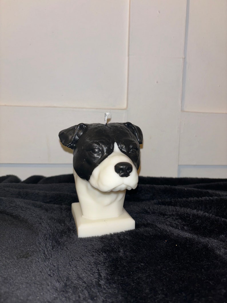 Large Staffordshire Bull Terrier Candle | Staffie Candle | Staffy ...