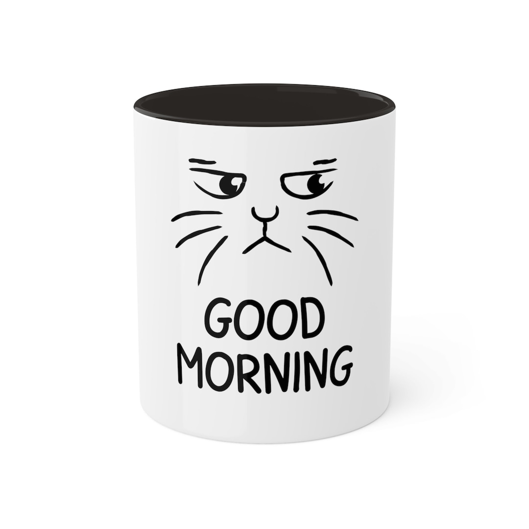 Mad Cat Face Colorful Mugs 11oz - Etsy