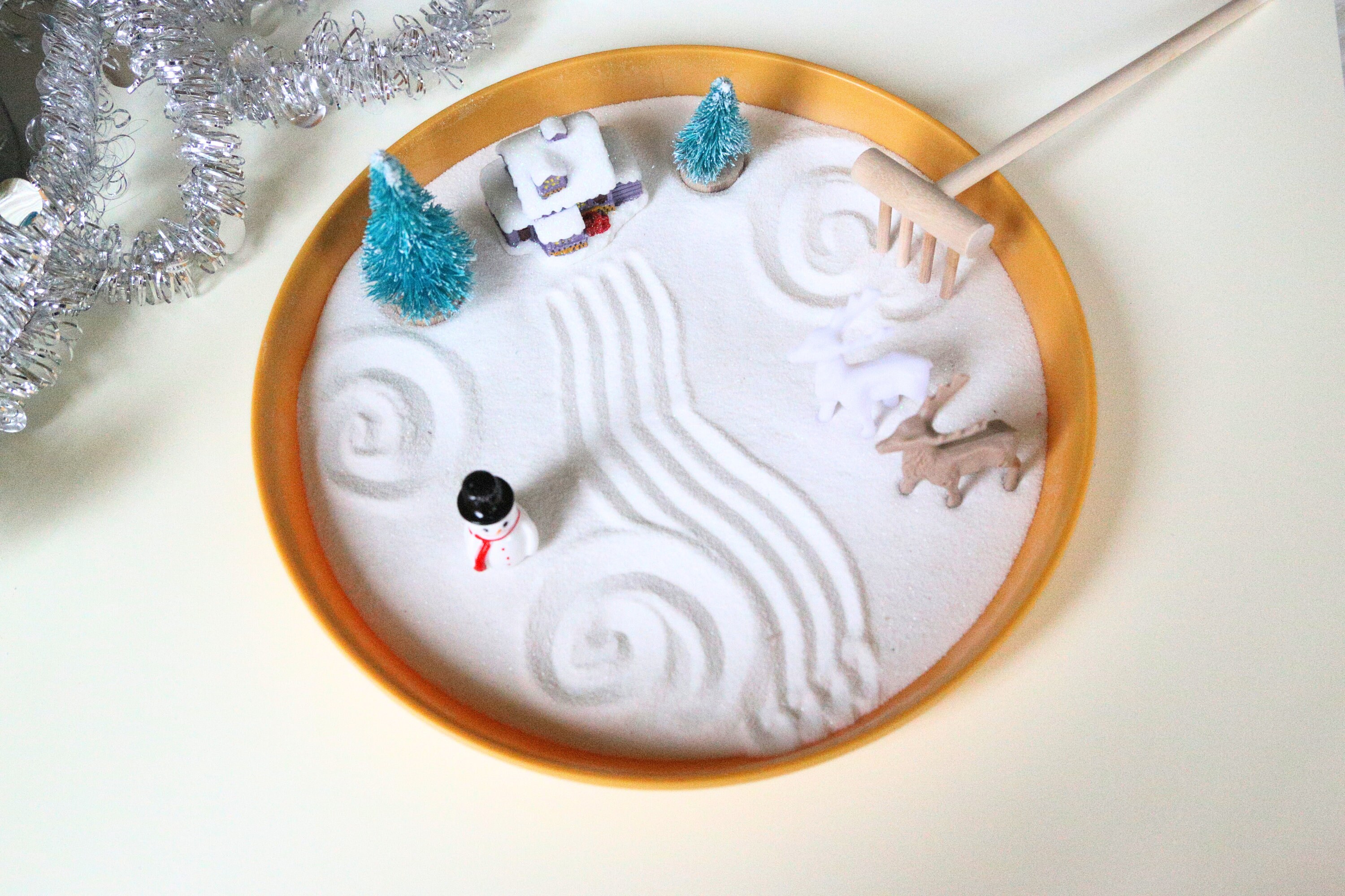 LIGHT-UP Mini Snowscape Zen Garden Desk Accessories Cubicle Decor Adult ...