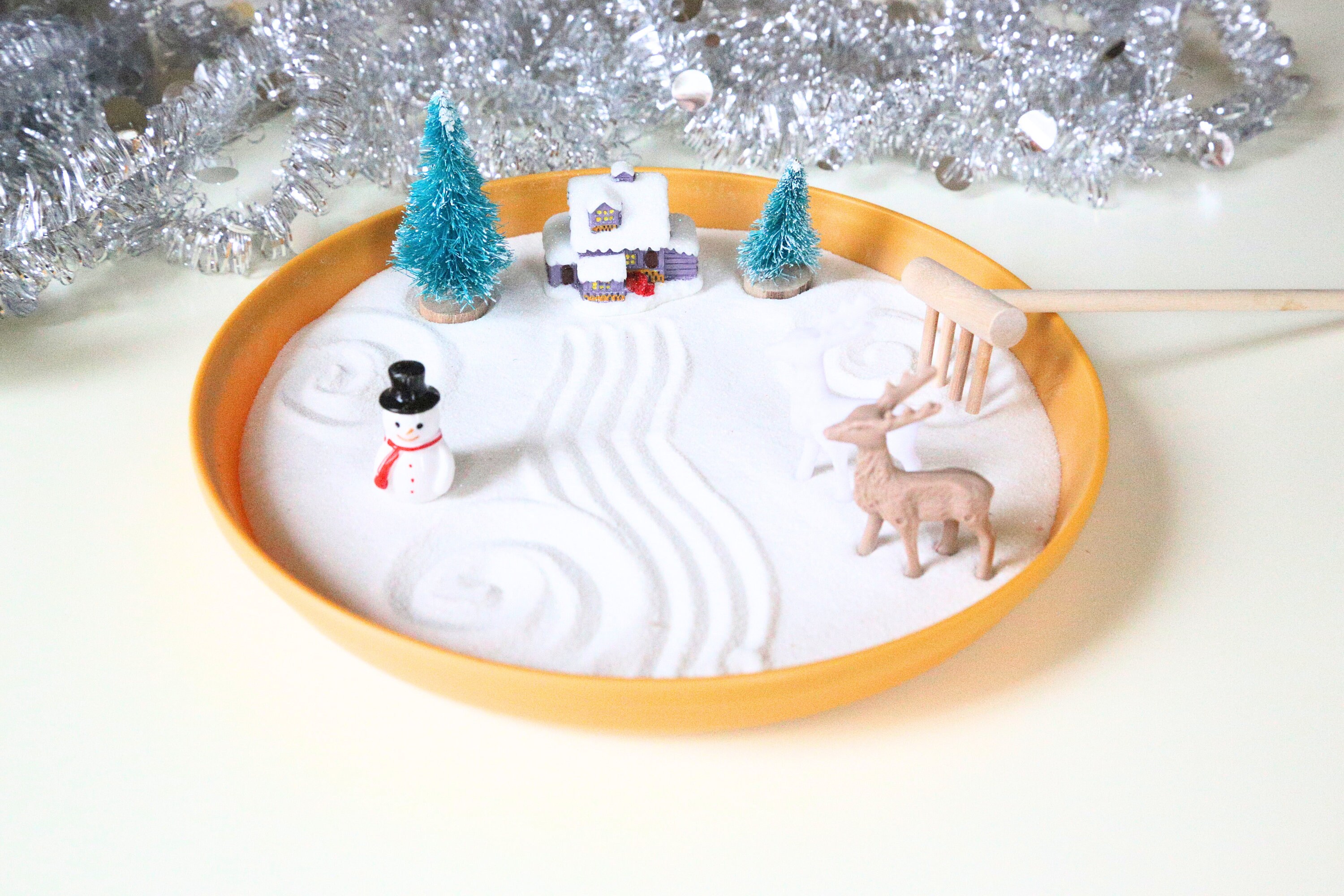 LIGHT-UP Mini Snowscape Zen Garden Desk Accessories Cubicle Decor Adult ...