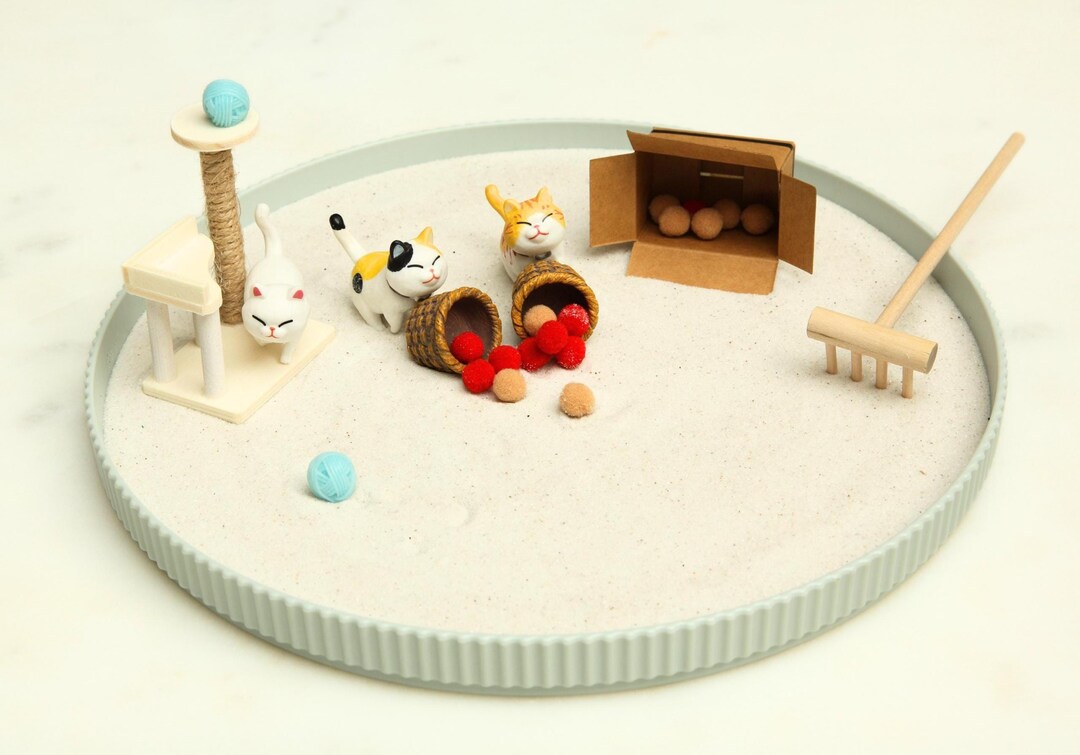 CATS Zen Garden (large) | Gift for Cat Lovers Cat Mom Stress Relief ...