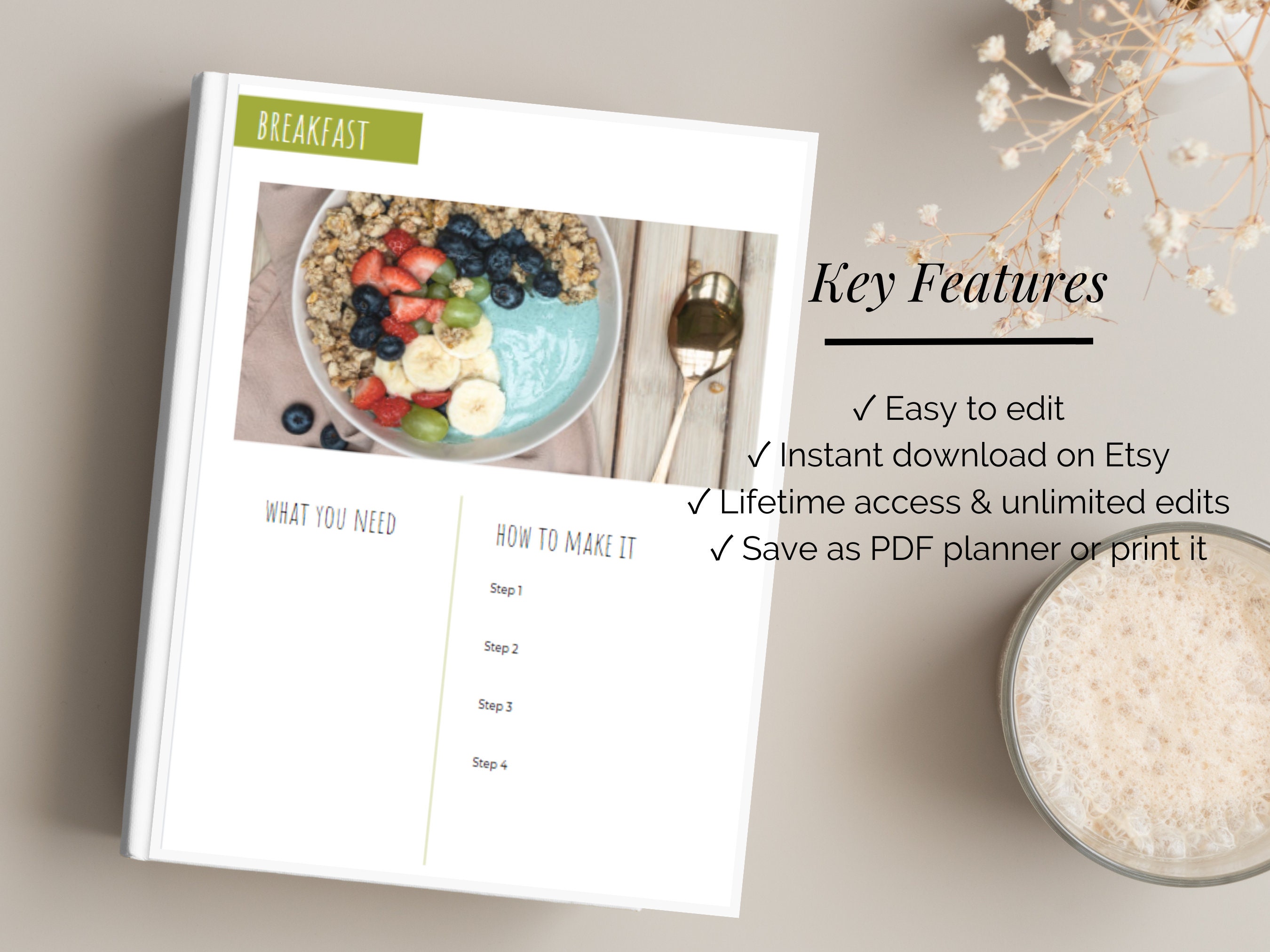 Editable Workbook for a Healthier You: Comprehensive Guide With Grocery ...