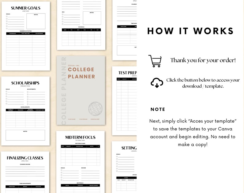 Academic Success Awaits: 2024 College Planner Structured, Versatile ...