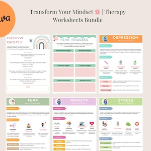 Printable Therapy Worksheets for Anxiety En Depression | CBT ...