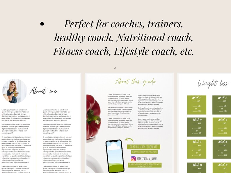 Editable Workbook for a Healthier You: Comprehensive Guide With Grocery ...