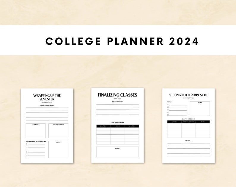 Academic Success Awaits: 2024 College Planner Structured, Versatile ...