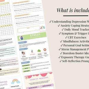 Printable Therapy Worksheets for Anxiety En Depression | CBT ...