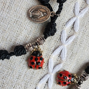 LADYBUG Knotted Rosary | Rope Rosary | Twine Rosary | Cord Rosary ...