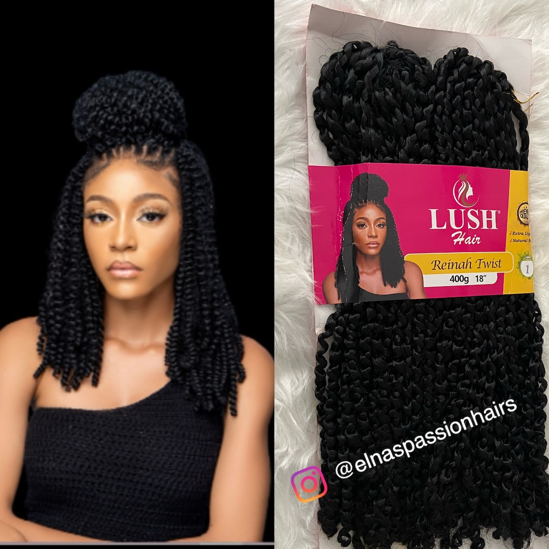 Lush Reinah Twist 18, 400grams 80 Strands per Pack Lush Hair Crochet ...