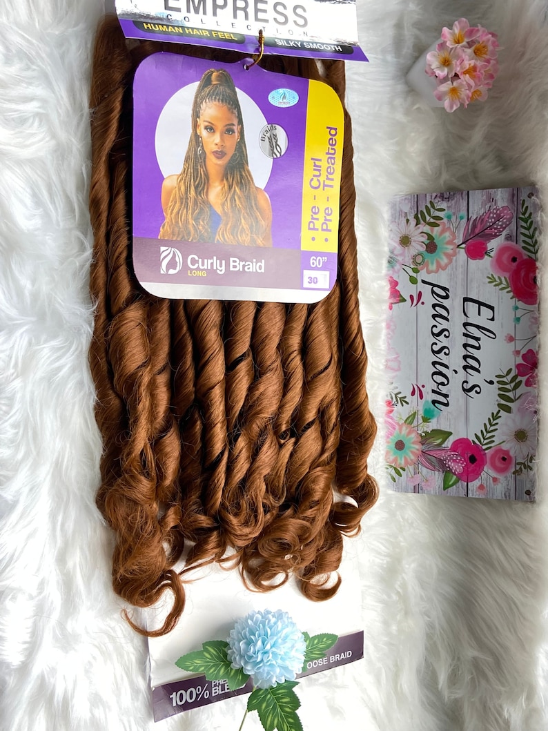 60 Darling Empress Curly Braid Pre-stretched Hair Extension, French ...