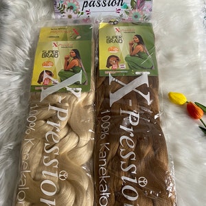 Origninal 100% Kanekalon X-pression Braiding Hair Extension Super Braid 100" 330g - Etsy