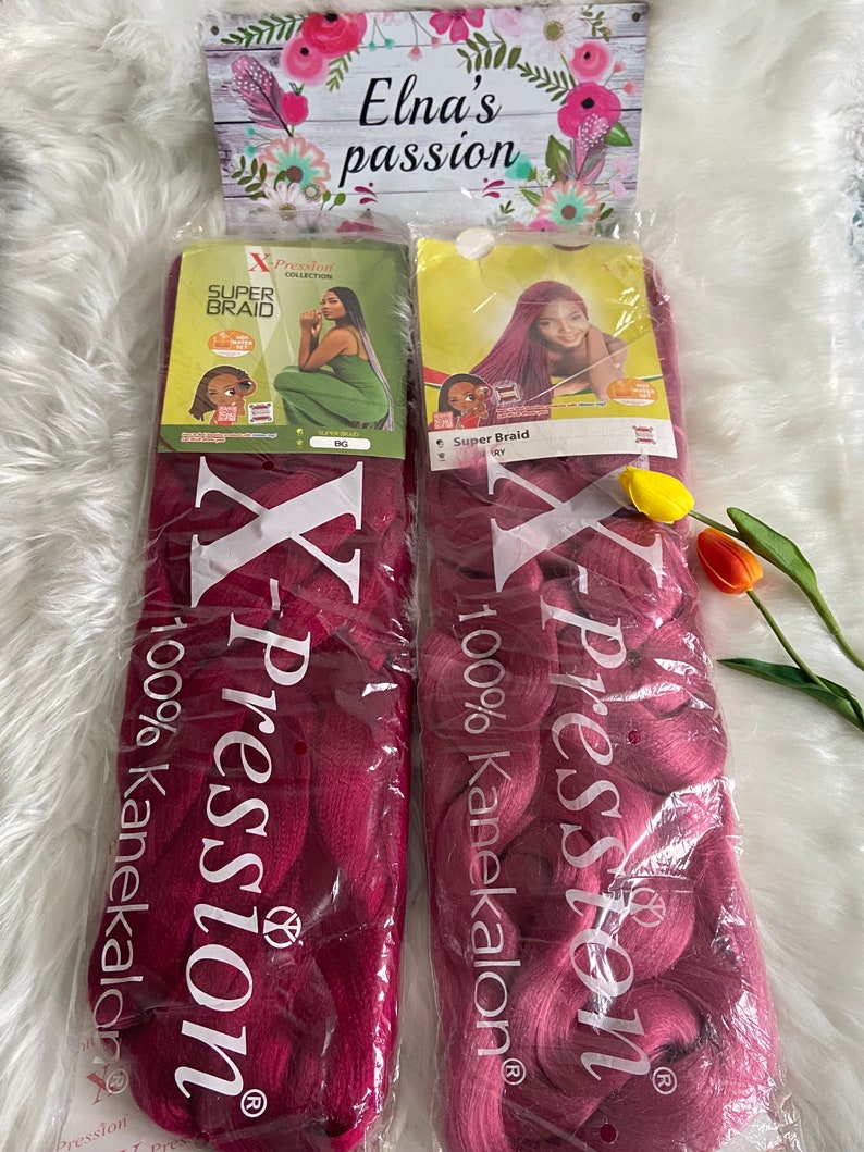 Origninal 100% Kanekalon X-pression Braiding Hair Extension Super Braid 100" 330g - Etsy