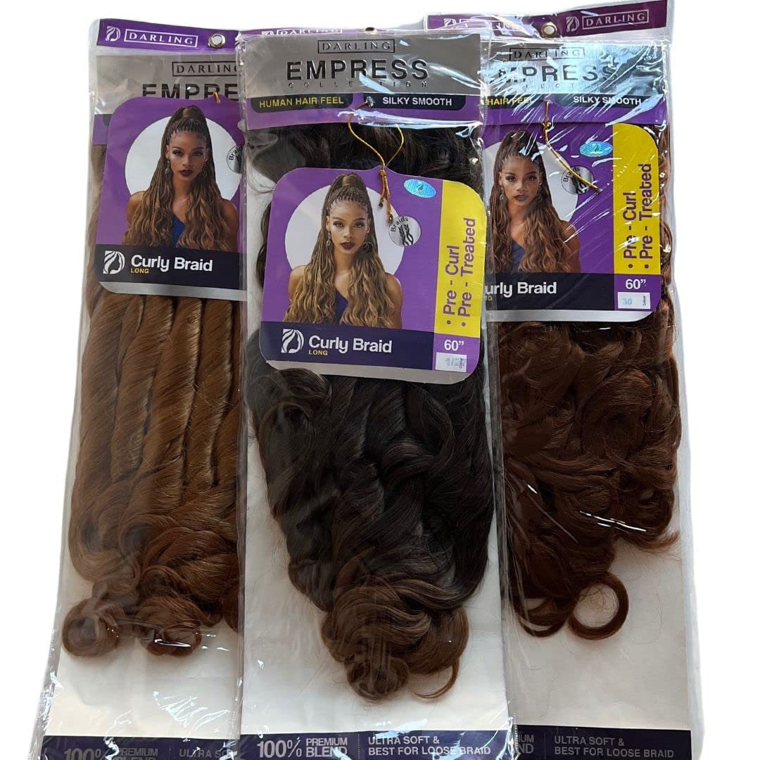 60 Darling Empress Curly Braid Pre-stretched Hair Extension, French ...