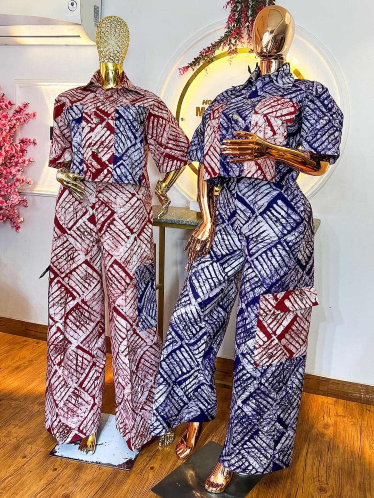 Adedun Crop Top Set African Print Set African Women Boss Matching ...