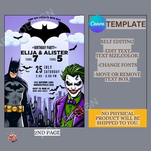 Superhero Birthday Invitation, Boy Superhero Birthday Party Invitation ...