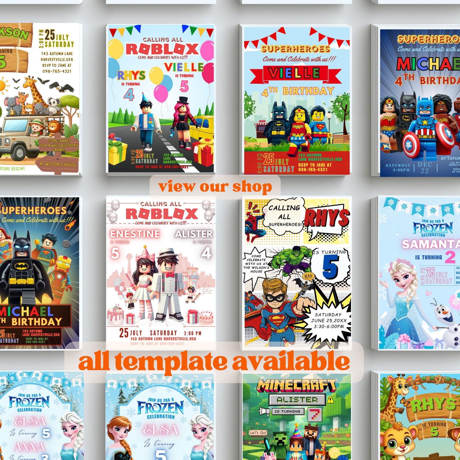 Editable Birthday Party Invitation, Roblox Birthday Invitation, Roblox ...