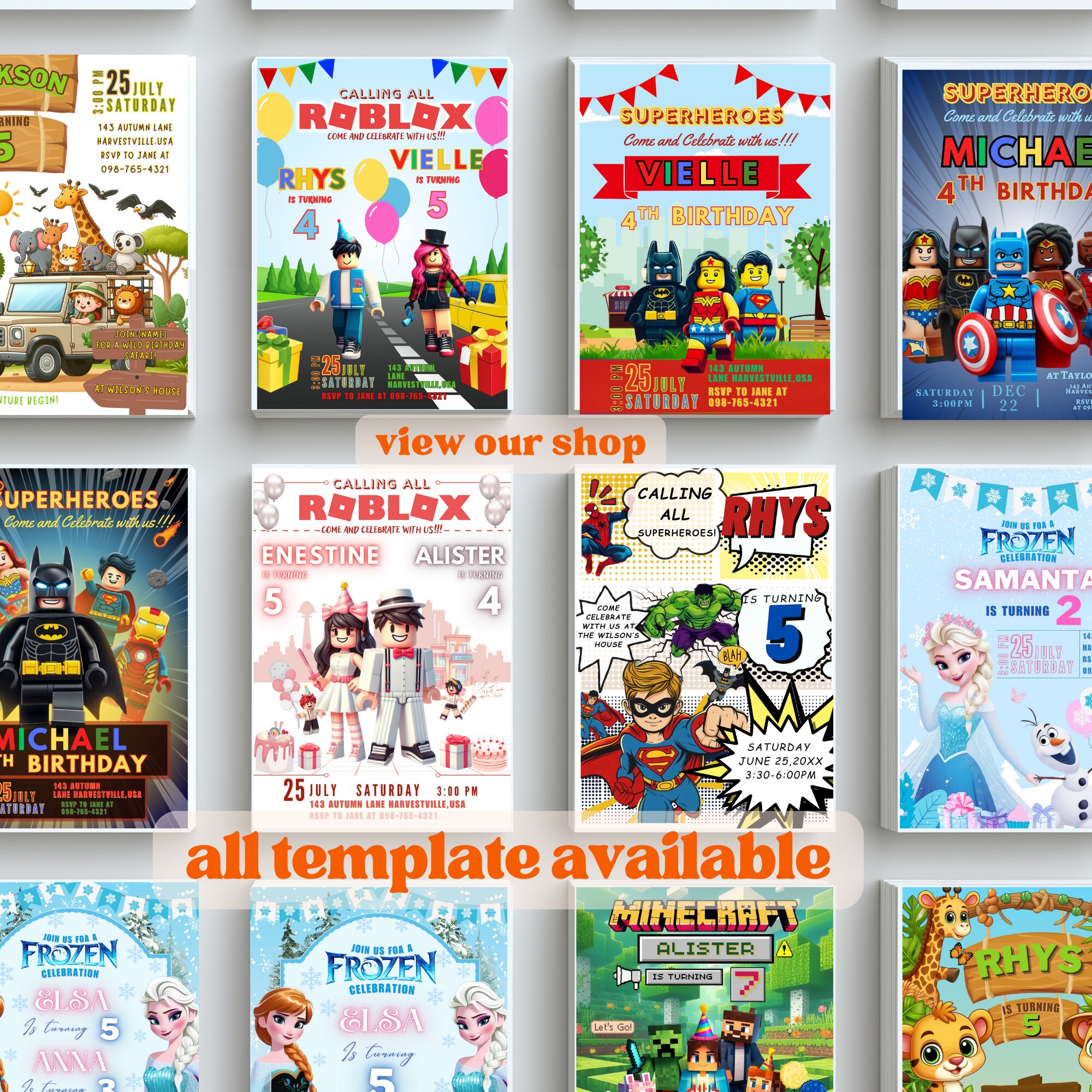 Editable Birthday Party Invitation, Roblox Birthday Invitation, Roblox ...