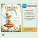 Tinker B Birthday Invitation, Fairy Tink Bell Birthday Party Invitation ...