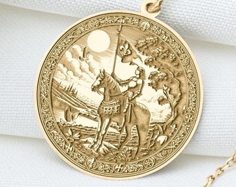 Joan of Arc Medal Pendant Jeanne d Arc Etsy