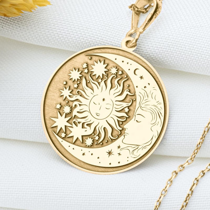 Sun and Moon Charm - Etsy
