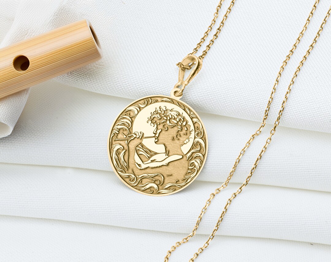 Marsyas Flute Pendant: Greek Mythology Necklace, Artistic Defiance ...