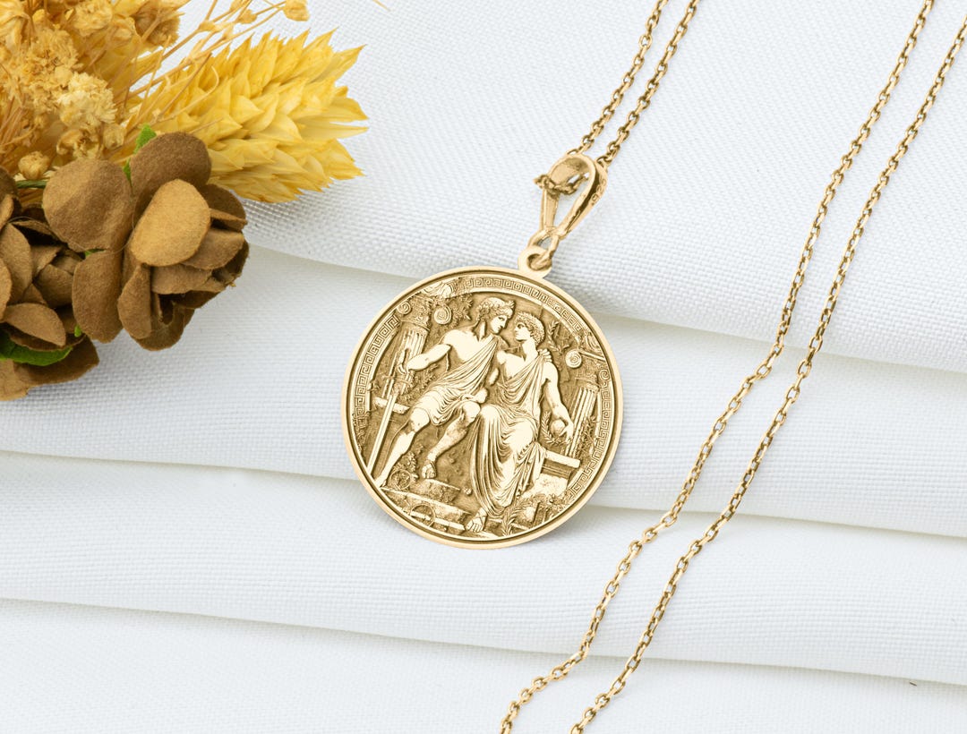 Harmodius and Aristogeiton Necklace: Ancient Greek Lovers Pendant, Love ...