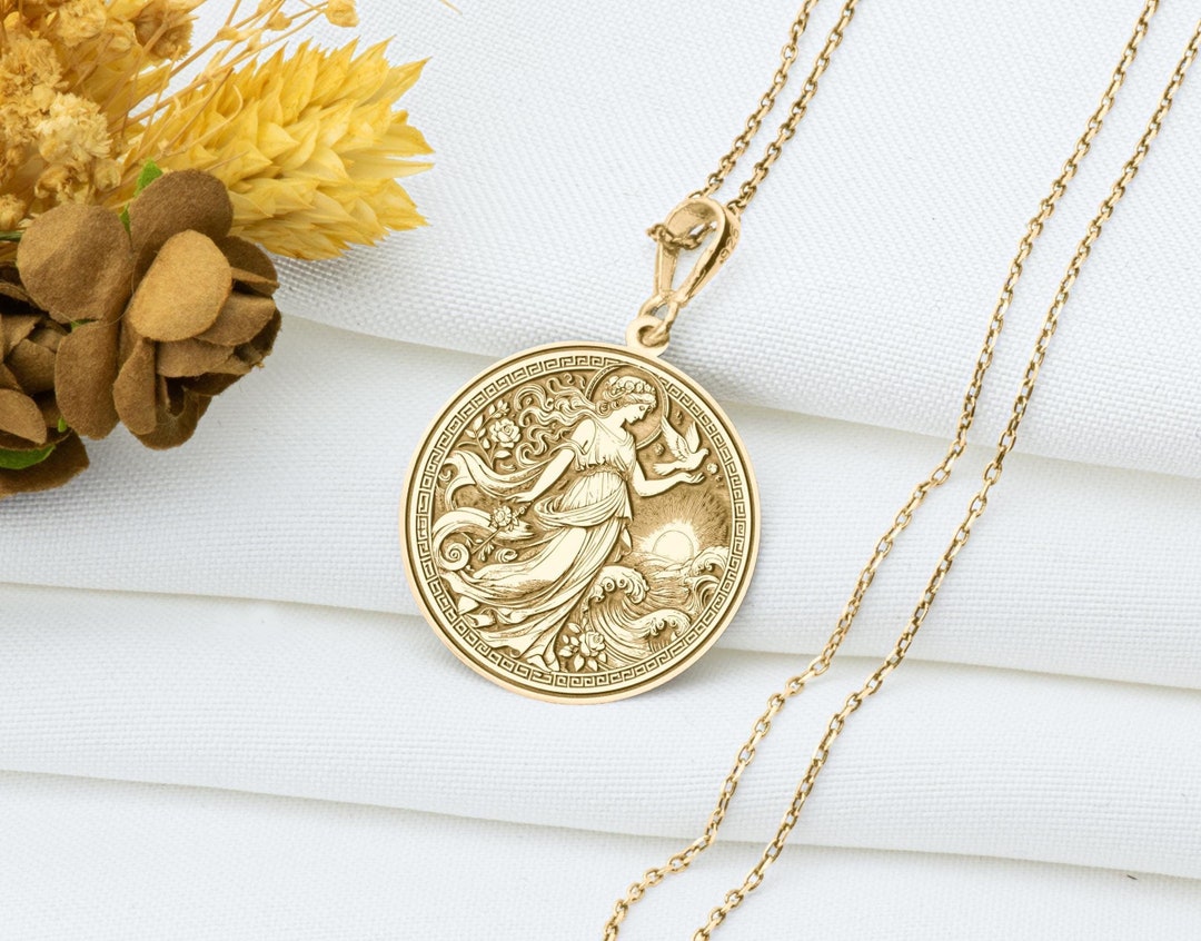 Aphrodite Pendant: Greek Goddess Necklace, Love Goddess Charm - Etsy