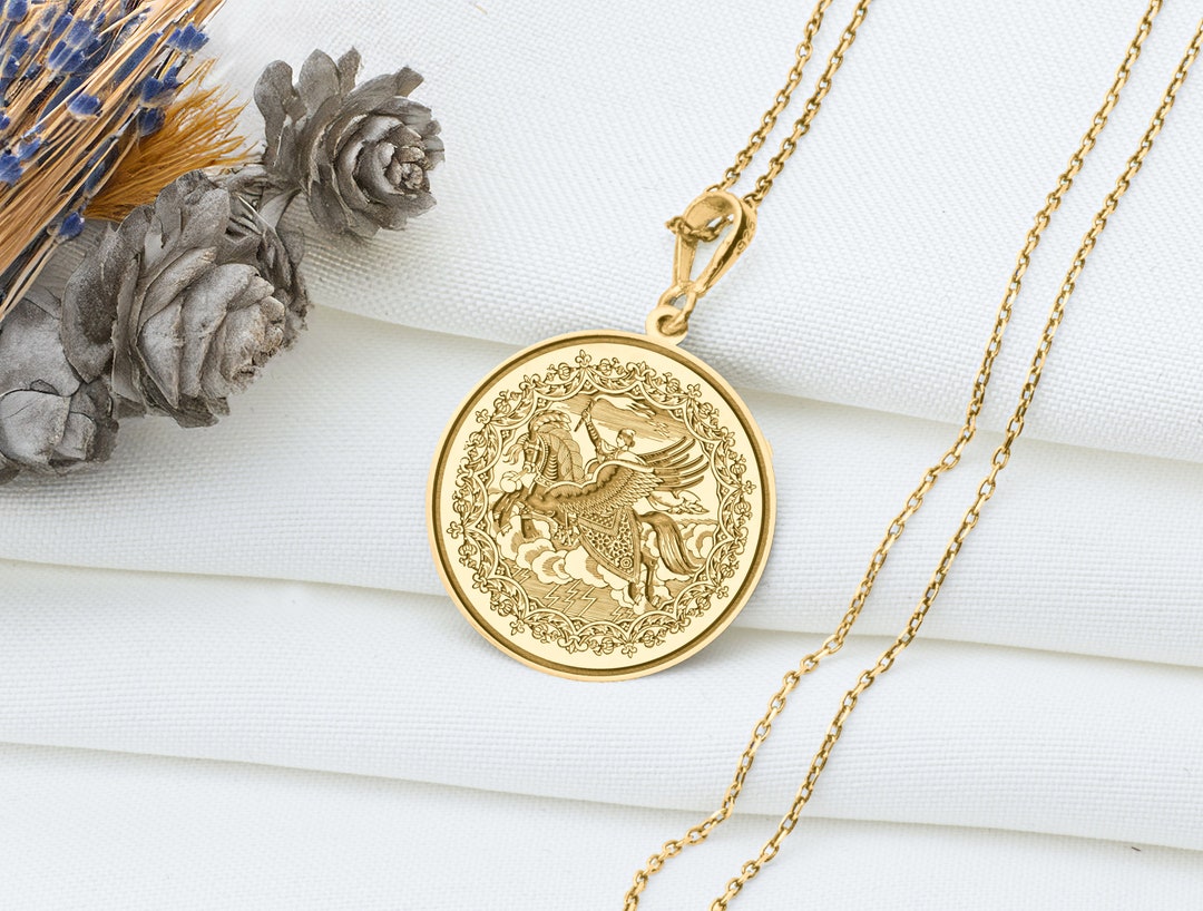 Knight Charm Necklace: Slavic Bogatyr Pendant - Etsy