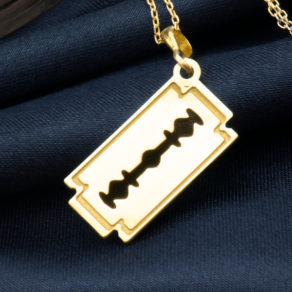Razor Blade Necklace - Etsy
