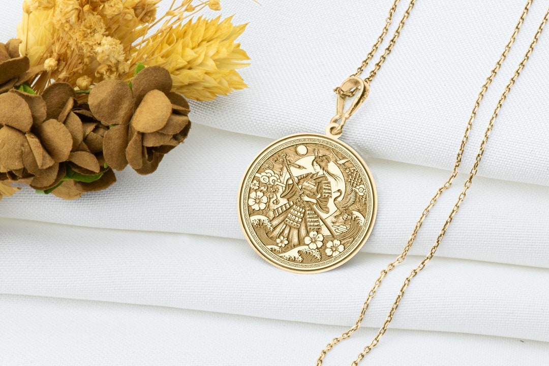 Tomoe Gozen Pendant: Samurai Woman Necklace - Etsy