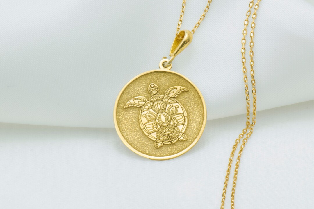 Sea Turtle Necklace – Ocean Wisdom Amulet, Symbol of Patience & Journey ...