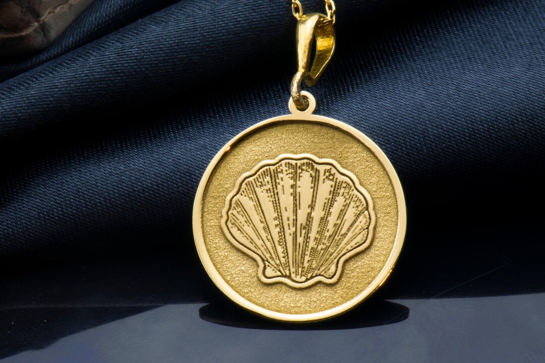 Shell Amulet Necklace – Ocean-born Pendant, Aphrodite’s Charm, Spiral ...