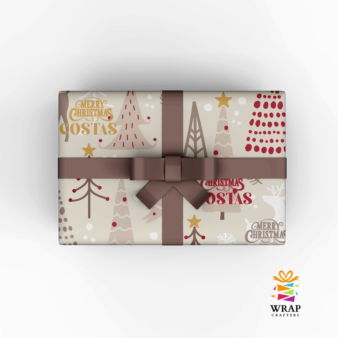 Personalized Holiday Gift Wrap | Rustic Christmas Wrapping Paper ...