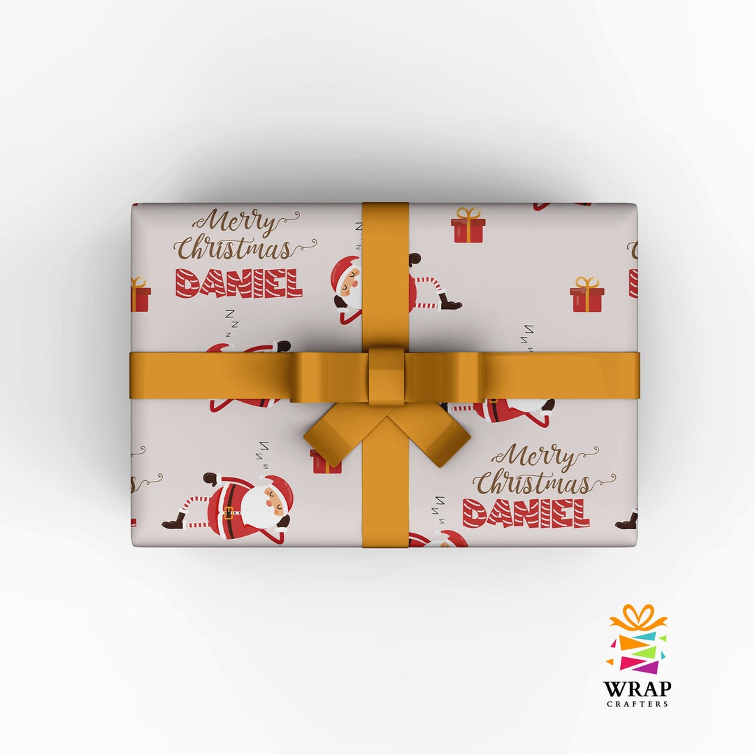 Personalized Santa Gift Wrap | Custom Christmas Gift Paper | Holiday ...
