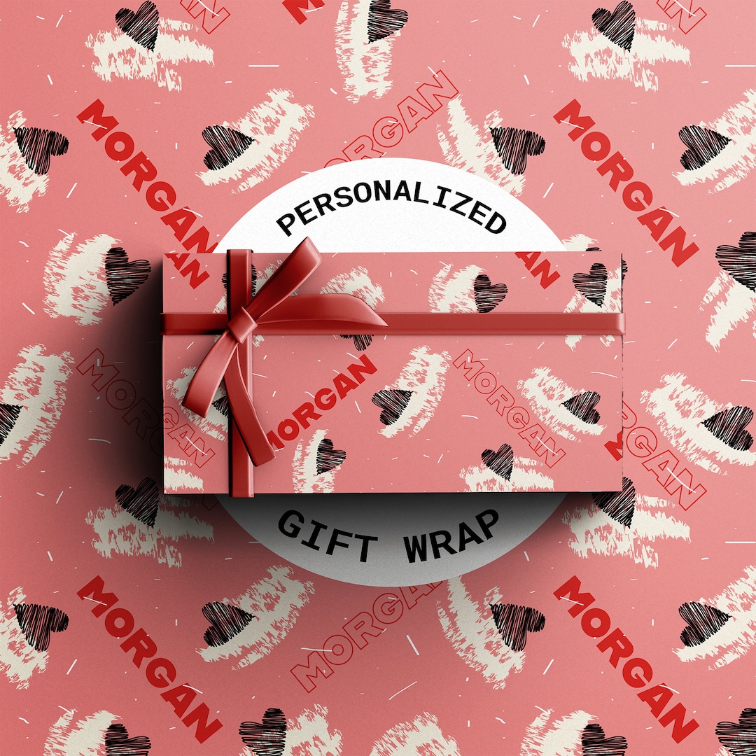 Personalized Romance Wrapping Paper | in Love Gift Wrap | Unique ...