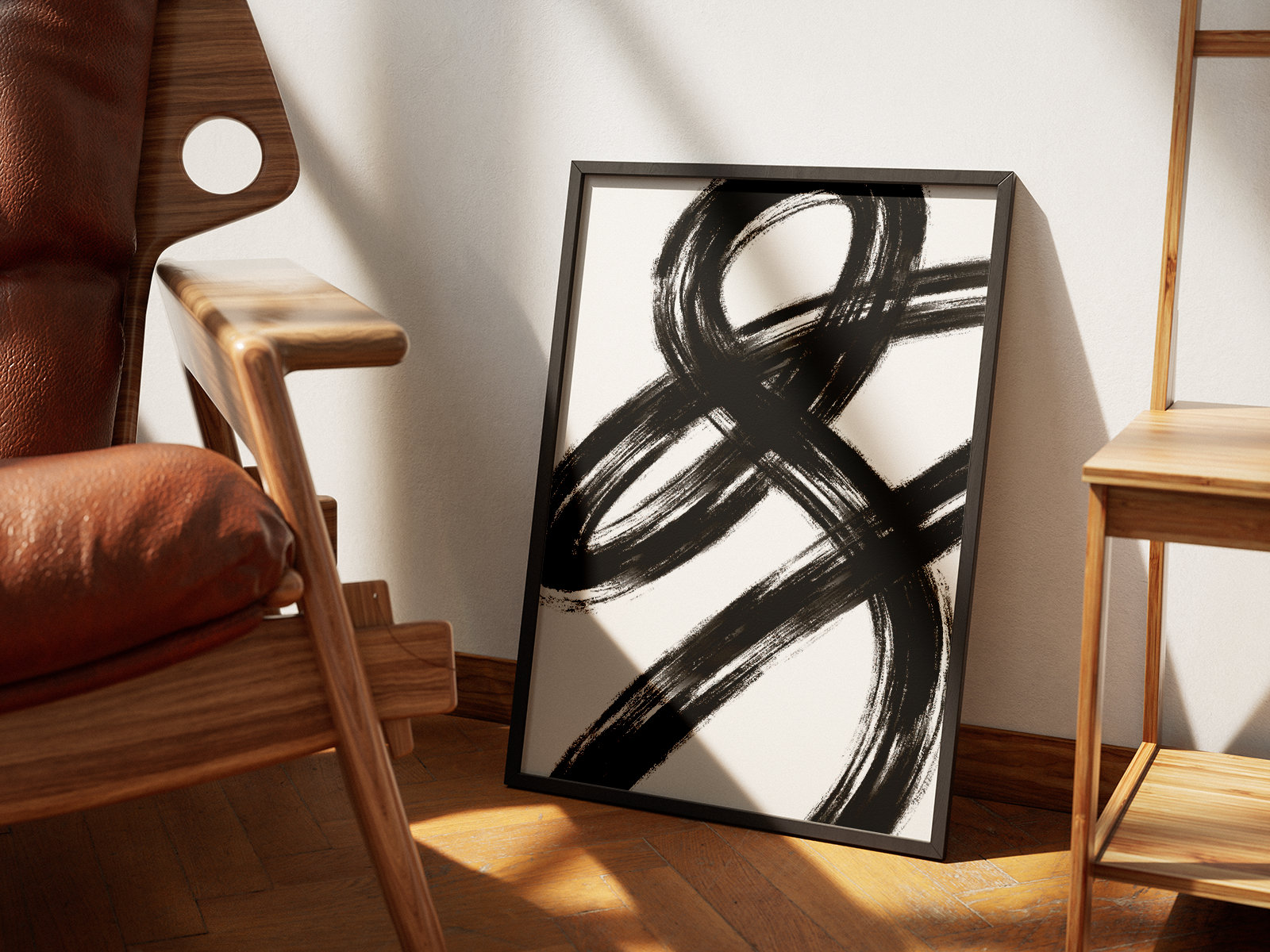 Abstract Black and White Wall Art Poster Minimalist Neutral - Etsy