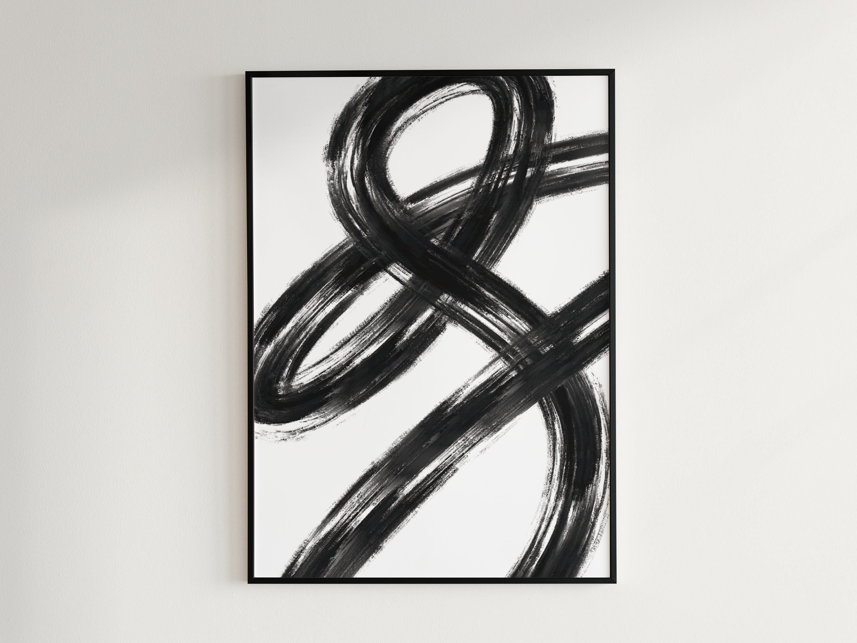 Abstract Black and White Wall Art Poster Minimalist Neutral - Etsy