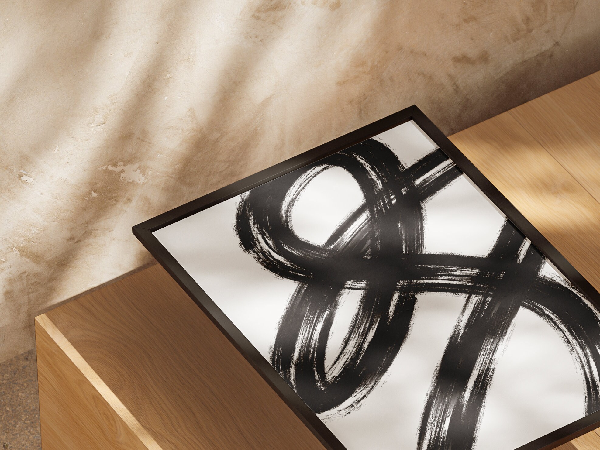 Abstract Black and White Wall Art Poster Minimalist Neutral - Etsy