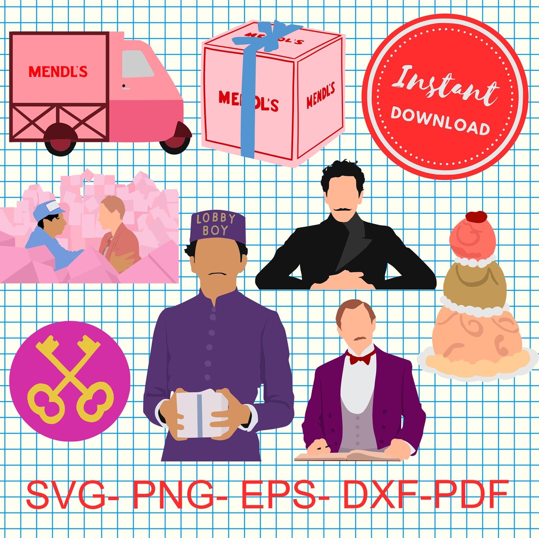 Bundle Grand Budapest Hotel Svg Png Lobby Boy Cricut Cutting - Etsy