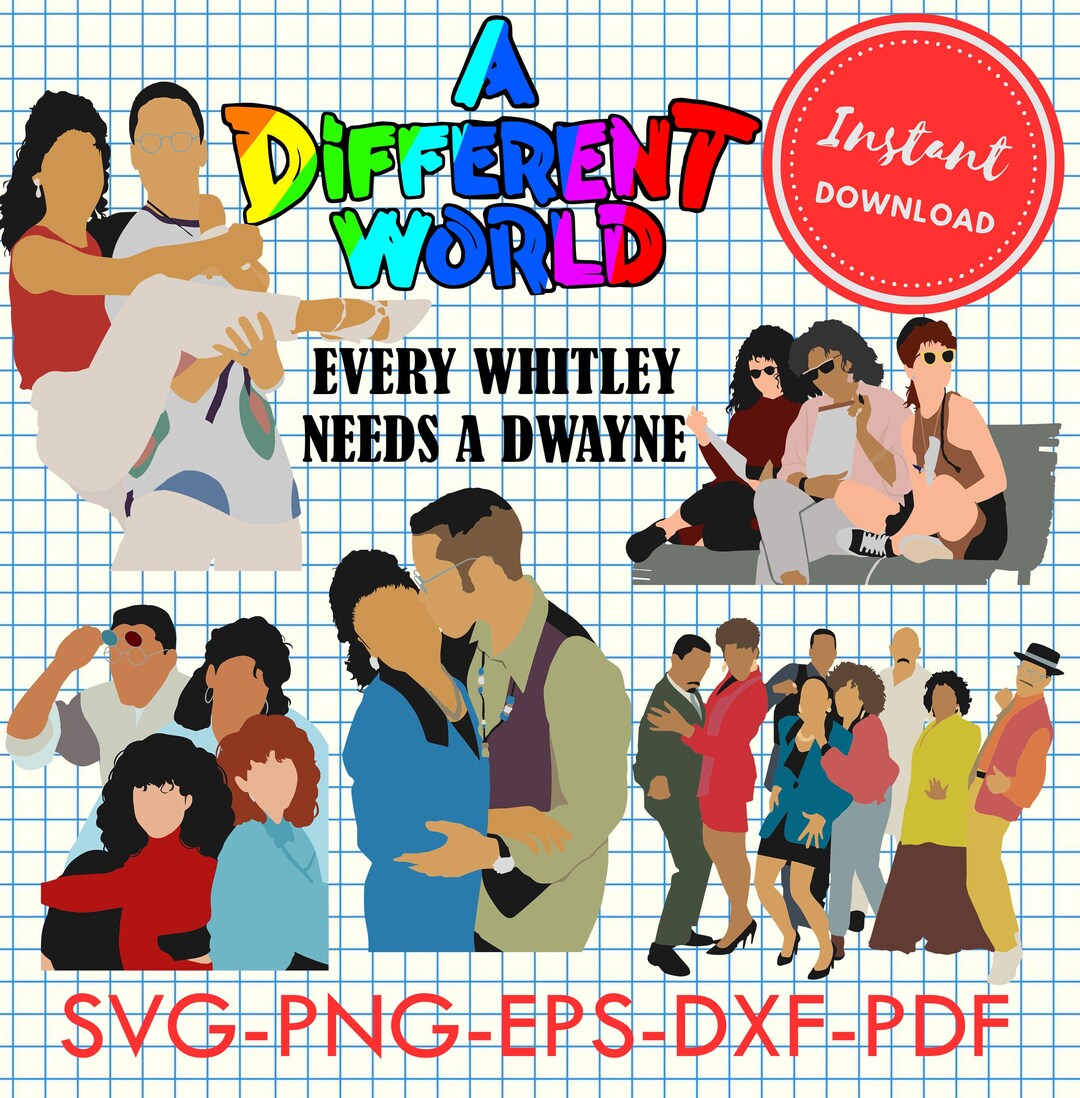 Bundle A Different World Svg Png Whitley and Dwayne Cricut - Etsy