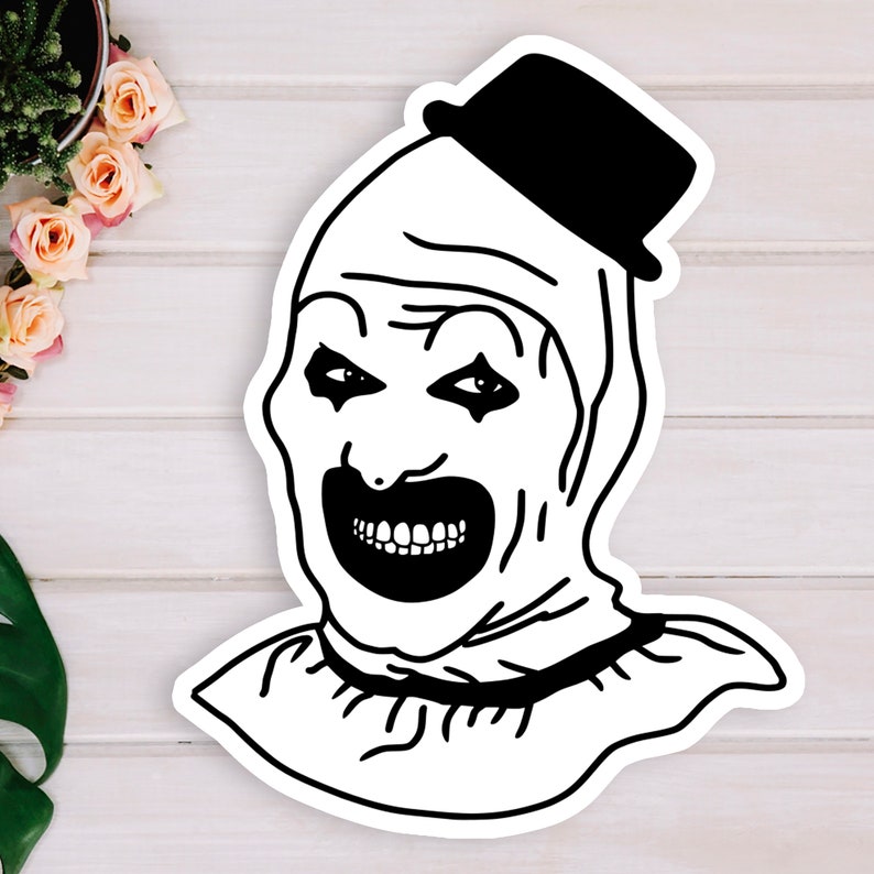 Set Vinyl Stickers Terrifier Clown Stickers Art the Clown - Etsy